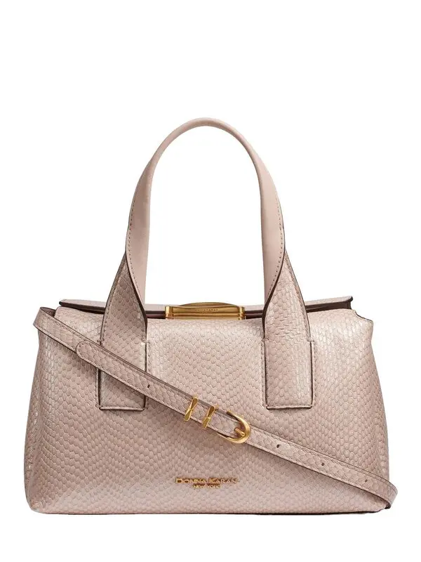 Donna Karan New York Amagansett Snake Satchel - Snow Petal
