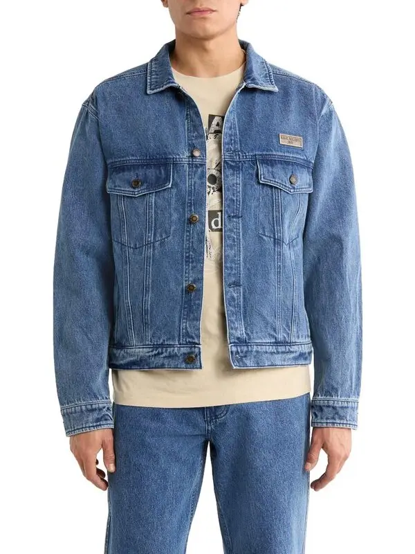 HONOR THE GIFT Washed Denim Trucker Jacket - Indigo