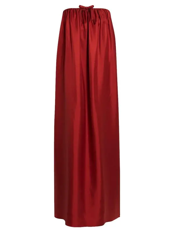 Max Mara Edda Strapless Maxi Dress - Brick