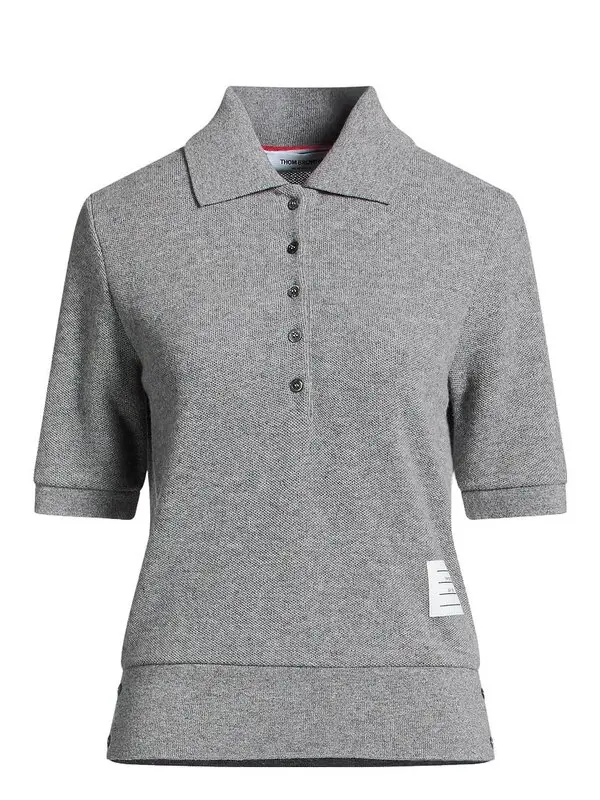 Thom Browne Cashmere Polo Shirt - Gray