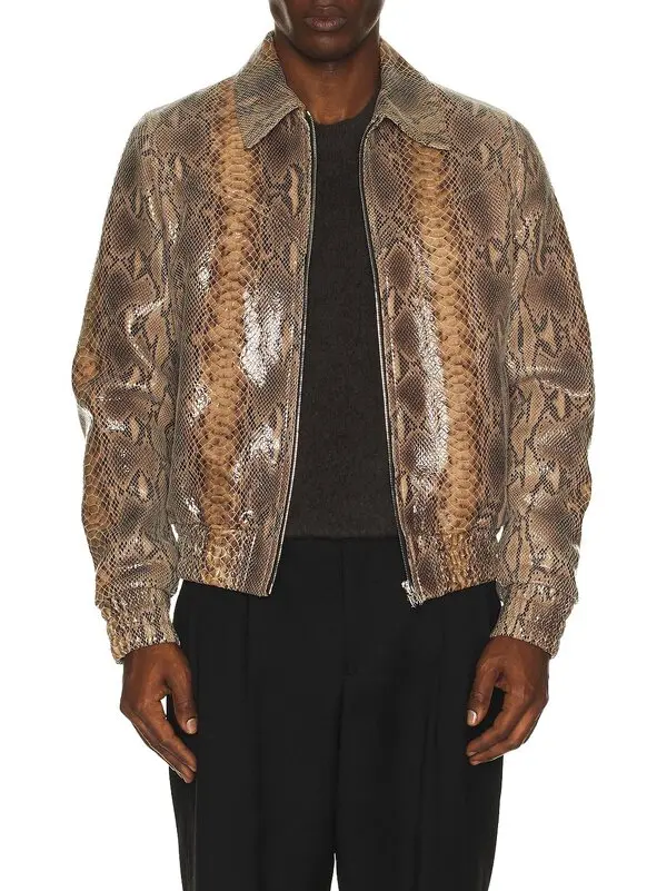 Amiri Leather Snake Western Jacket - Multi