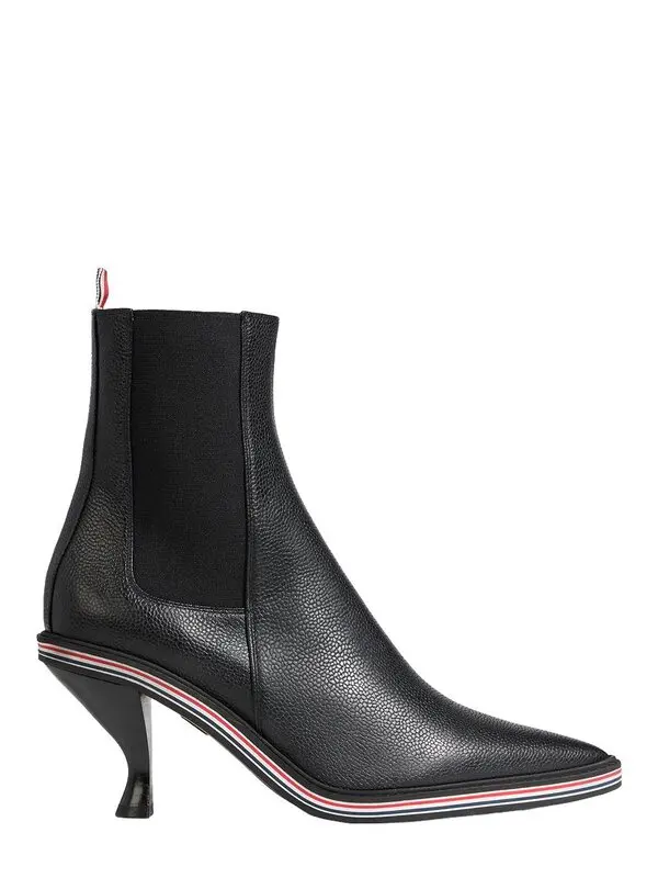 Thom Browne Pebbled Leather Chelsea Boots - Black