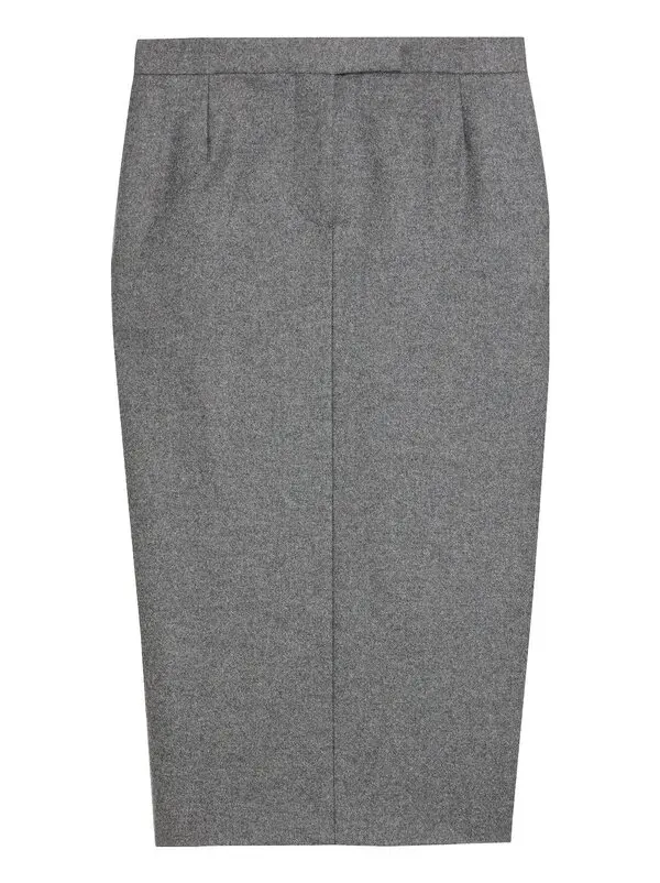 Thom Browne Wool-felt Midi Pencil Skirt - Anthracite