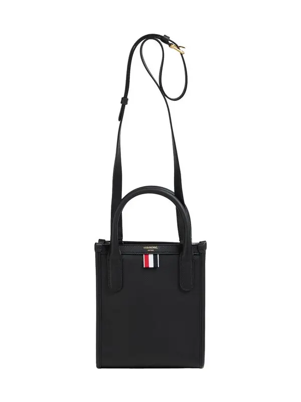 Thom Browne Pebbled Leather Tote - Black