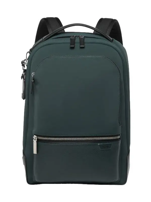 Tumi Leather-trimmed Backpack - Deep Pine
