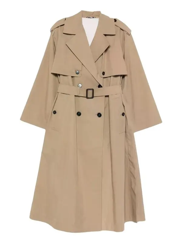 Max Mara Belted Double-breasted Coat - Neutrals