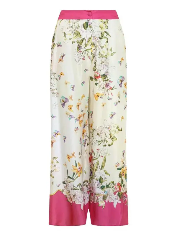 ANNA MOLINARI Floral Print Trousers - Neutrals