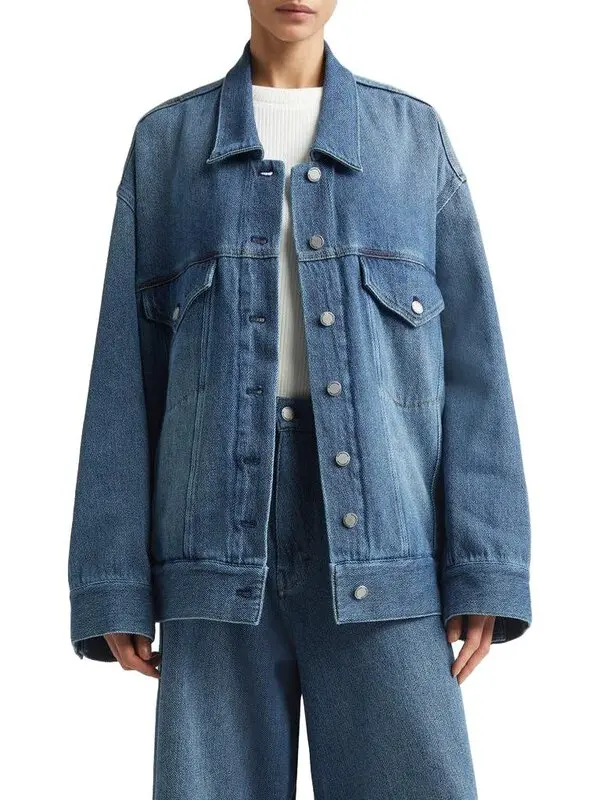 MELITTA BAUMEISTER Boxy Oversize Denim Jacket - Blue