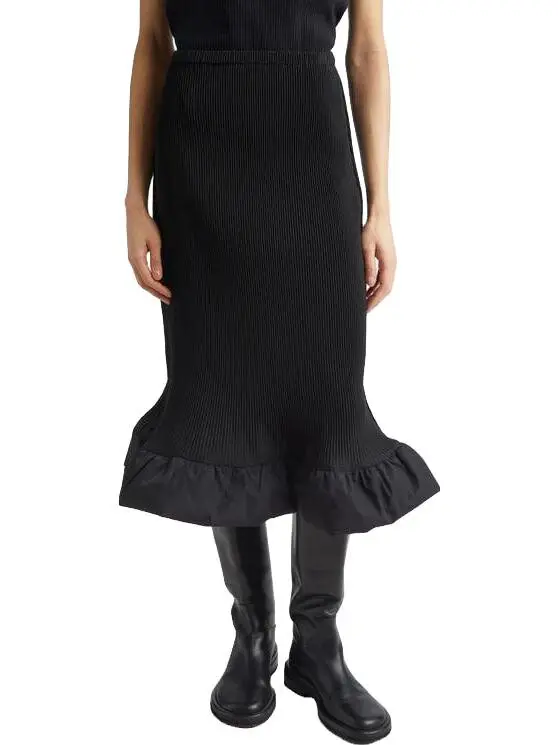 MELITTA BAUMEISTER Puffle Ripple Midi Skirt - Black