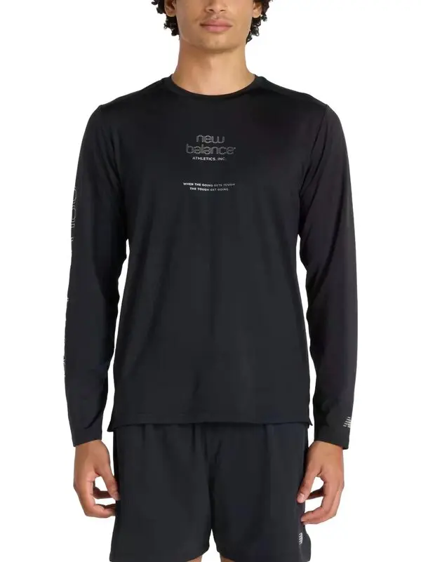 NEW BALANCE Long Sleeve Reflective T-shirt - Black