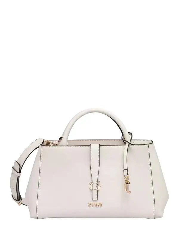 Guess Logo-charm Tote - Neutrals