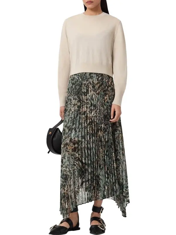 ALLSAINTS Anni Sweater & Maxi Slipdress Set - Canter Fawn Brown