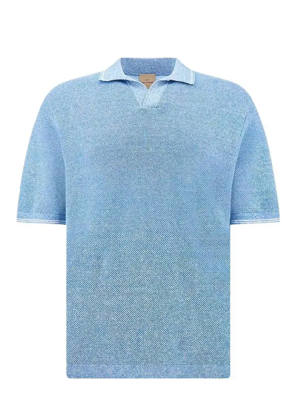Paul & Shark Open‑collar T-shirt - Blue