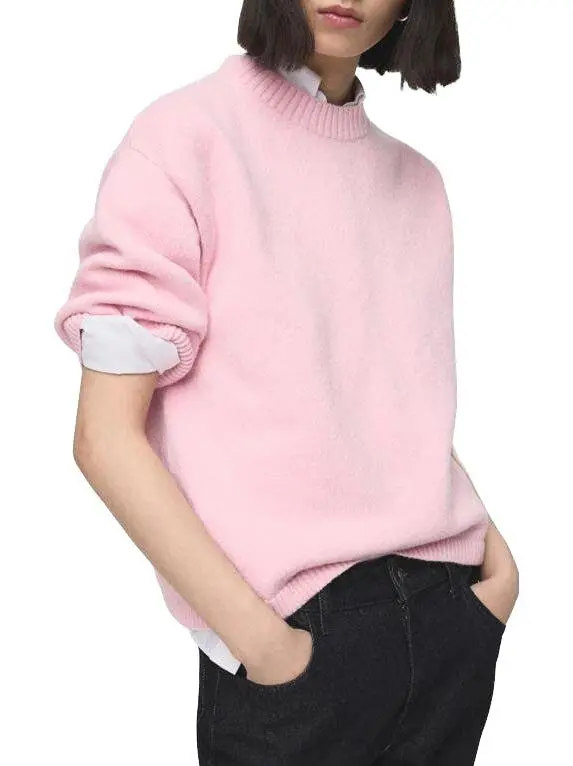 Mango Elbow Sleeve Sweater - Pink