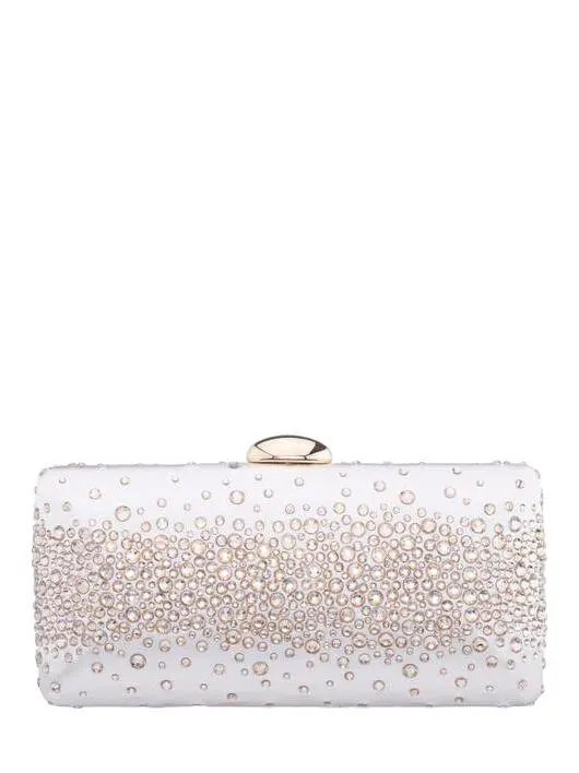 Nina Purity Frame Clutch - Ivory
