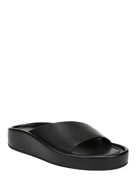 Naturalizer Asymmetric Leather Sandals - Black