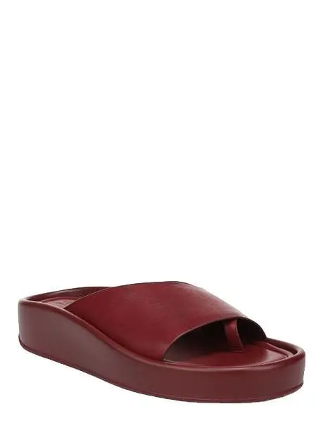 Naturalizer Asymmetric Leather Sandals - Molten Noir Wine