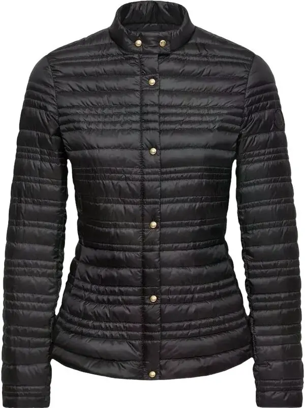 Moncler Button-up Quilted Jacket - Black
