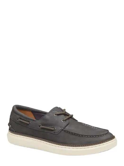 Johnston & Murphy Moc Toe Boat Shoe - Gray Nubuck