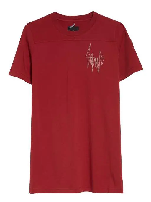 Moncler X Rick Owens Girder Cotton T-shirt - Red