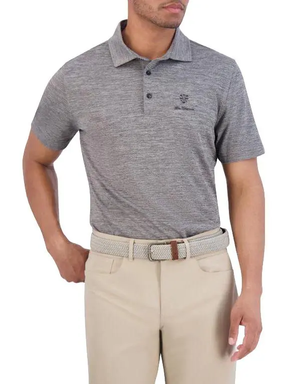 Ben Sherman Yarn Dye Marl Performance Golf Polo - Charcoal