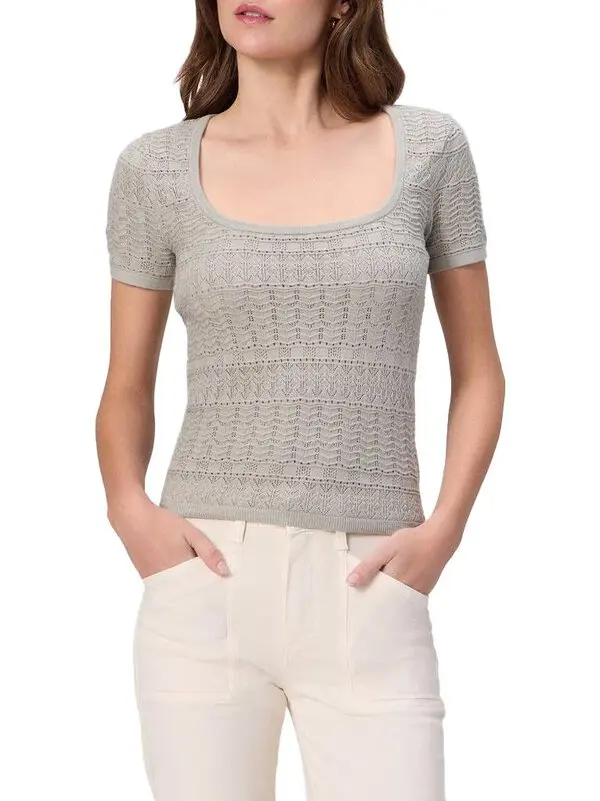 Paige Etoile Mixed Stitch Cotton Blend Sweater - Sea Mist
