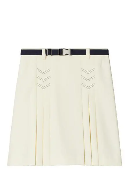 Tory Burch Pleated Golf Skirt - New Ivory