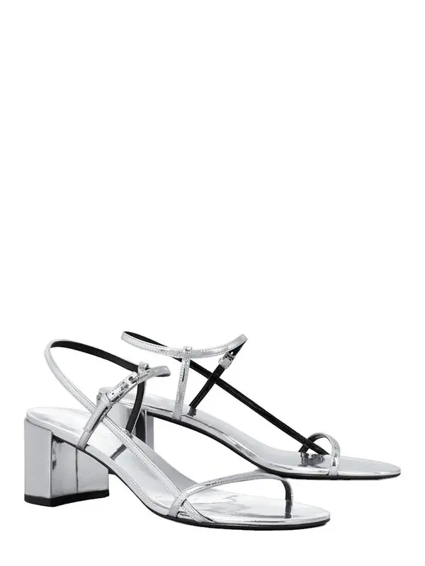Tory Burch Gigi Heeled Sandal - Silver