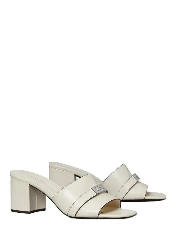 Tory Burch Leelee Heeled Mule - Light Cream