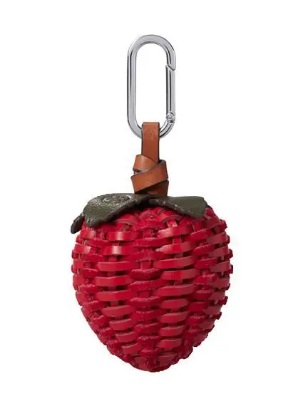 Tory Burch Woven Strawberry Charm - Toucan Red