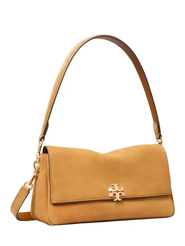 Tory Burch Small Charlie Suede Shoulder Bag - Toffee
