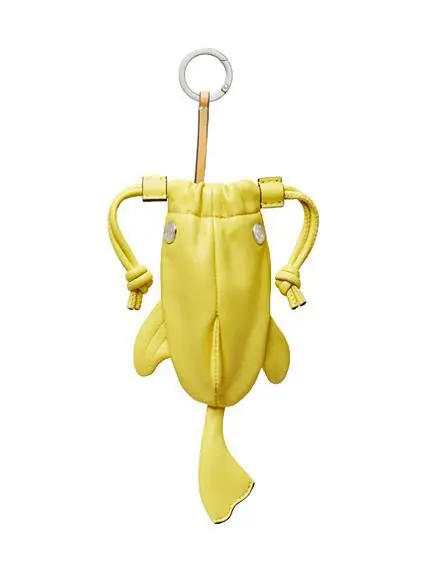 Tory Burch Fish Pouch Bag Charm - Yellow