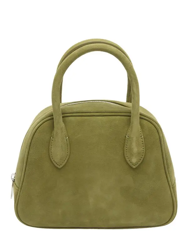 DUNST Suede Boston Bag - Pistachio