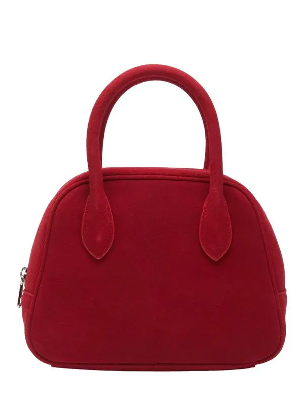DUNST Suede Boston Handheld Bag - Red
