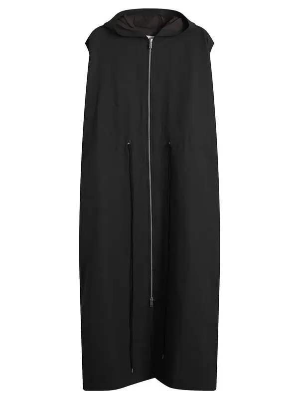 Studio Nicholson Maturin Hooded Midi Dress - Black Grape