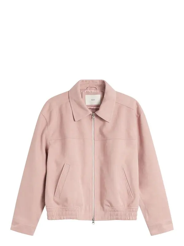 DUNST Vegan Suede Collared Blouson - Soft Pink