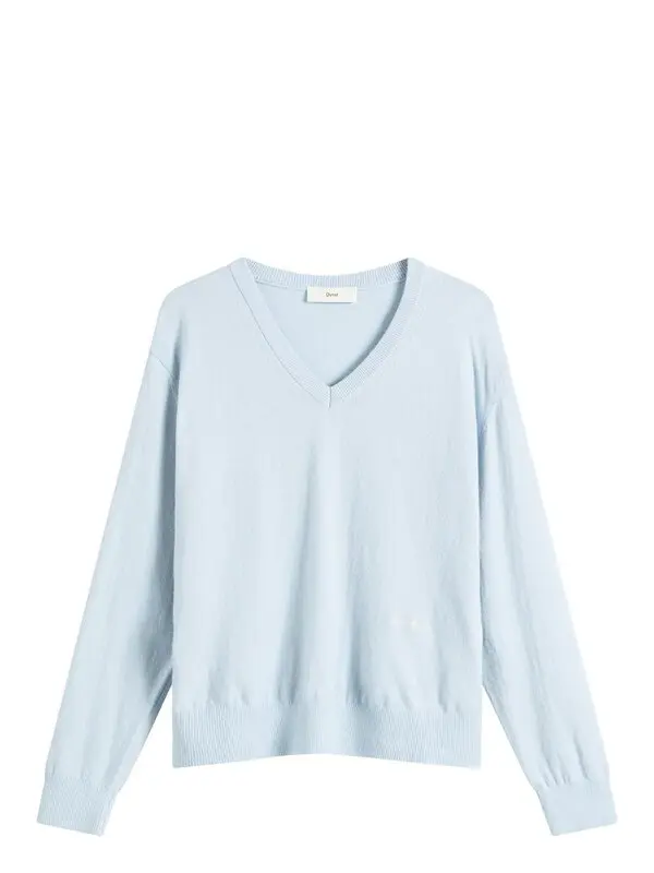 DUNST Soft V-neck Sweater - Soft Blue