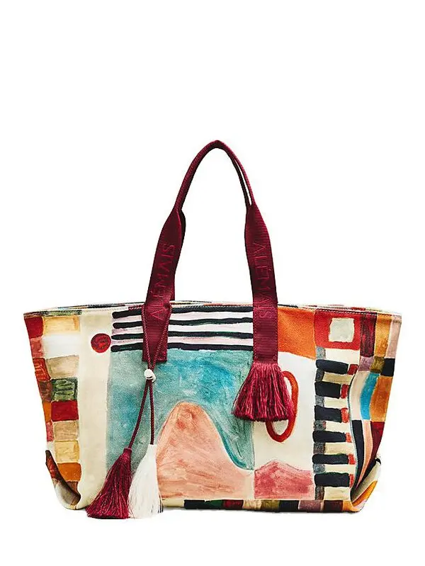 ALEMAIS Michelle Beach Tote - Red Pattern