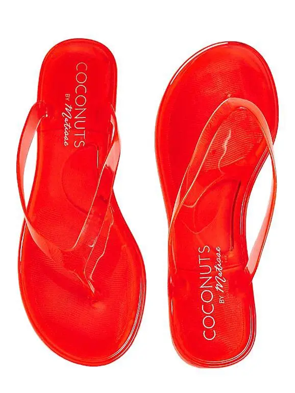 Matisse Olsen Jelly Thong Sandals - Cherry Red