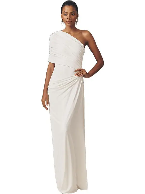 Arcina Ori Chantal One-shoulder Maxi Dress - Off White