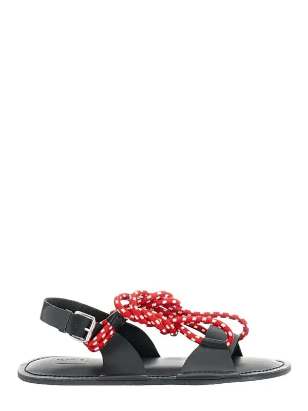 Plan C Sandals With Cord Detail - Black