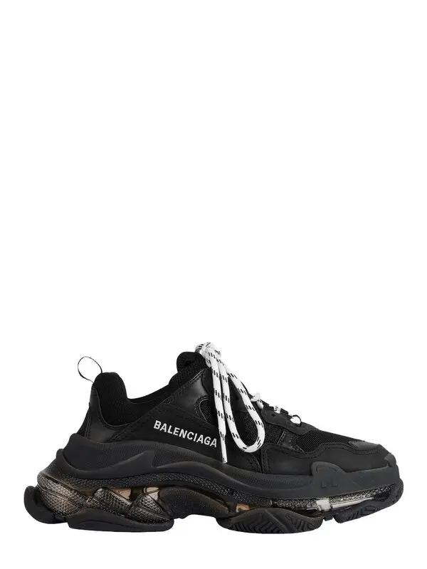 Balenciaga Triple S Sneakers With Clear Sole - Black