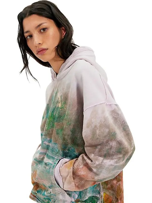 Free People Painter's Hoodie - Orchid Hush Combo