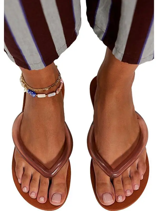 Melissa Airflow Flip Flops - Brown/blue