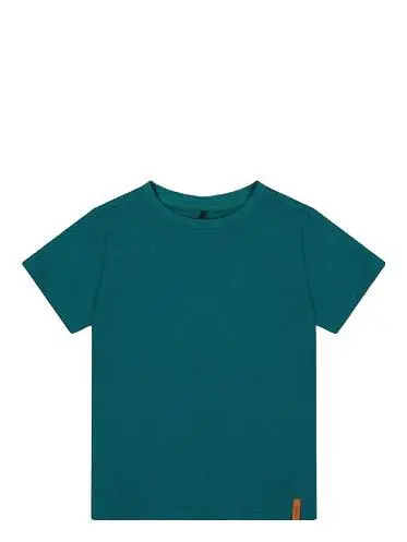 DEUX PAR DEUX Organic Cotton Jersey T-shirt Solid - Dark Turquoise