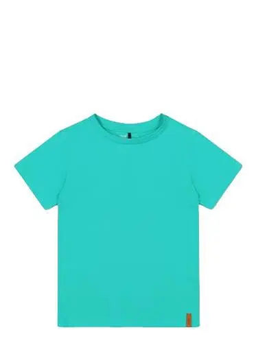 DEUX PAR DEUX Organic Cotton Jersey T-shirt Solid - Turquoise