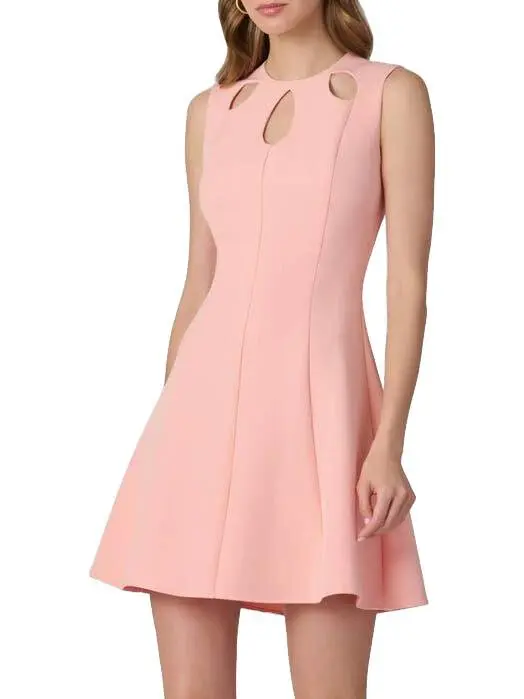 Shoshanna Alexandra Crepe Mini Dress - Melon