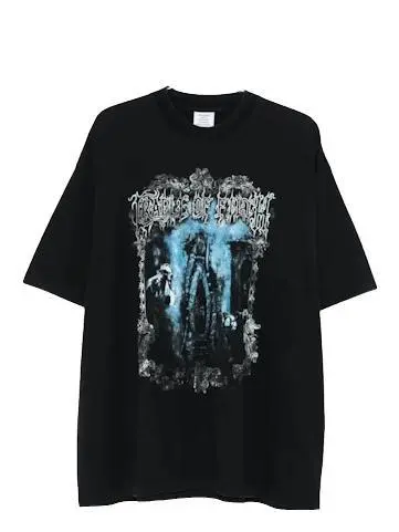 Vetements Cof Butterfly Oversized T-shirt - Washed Black