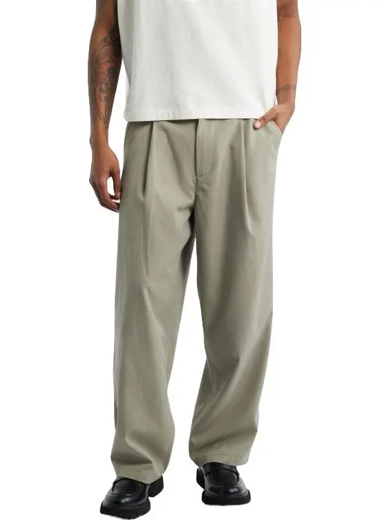 Obey Otis Pleated Twill Pants - Dried Sage