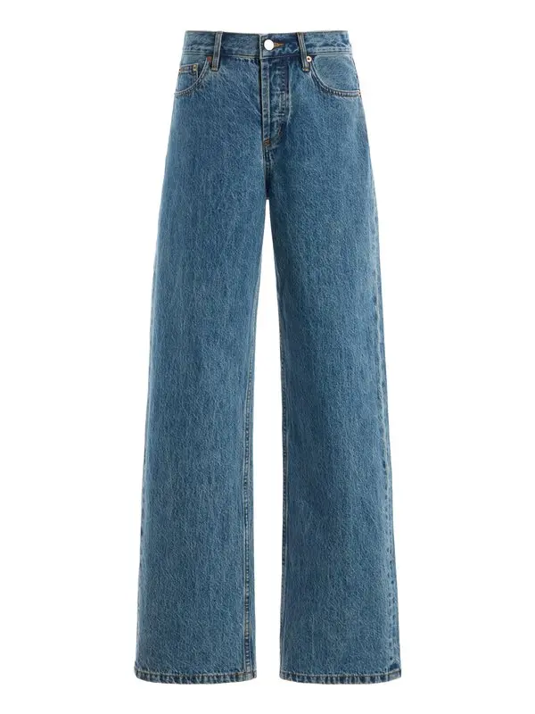 Still Here Everyday Mid-rise Straight-leg Jeans - Dark Wash